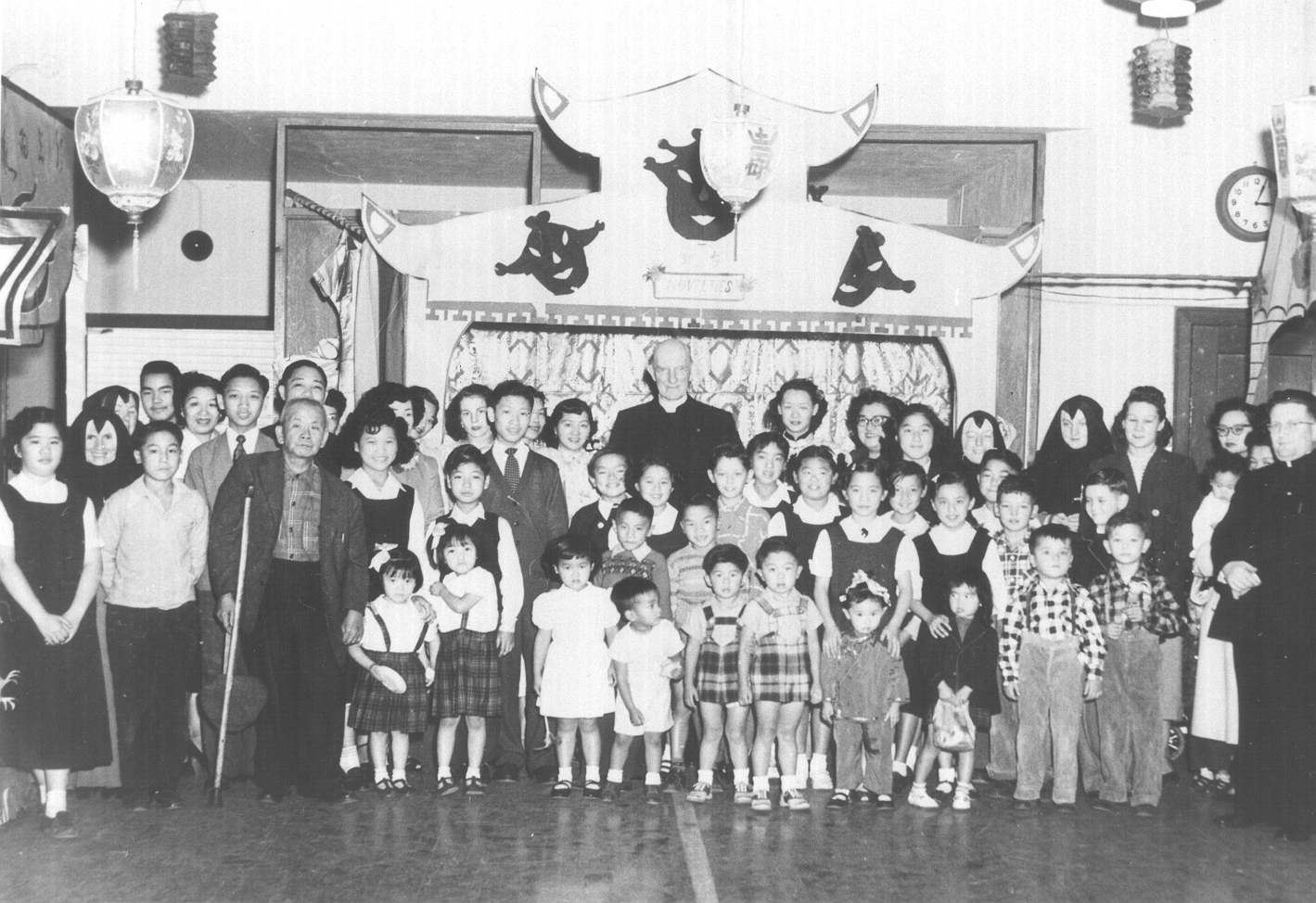 Archbishop William Duke visits school 1960 - St. Francis Xavier Parish